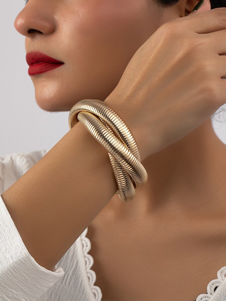 Twist Design Cuff Bangle | SHEIN USA