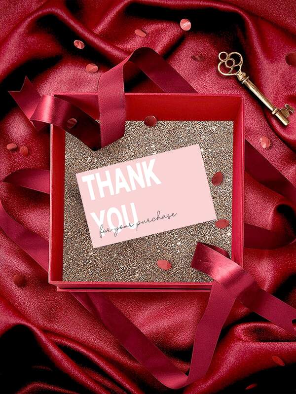 50pcs Slogan Graphic Thank You Card | SHEIN UK