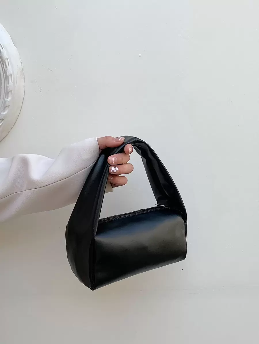 Mini Solid Color Handbag - Multi-Purpose Casual Tote, Bucket-Shaped Small Bag, Fashionable ...