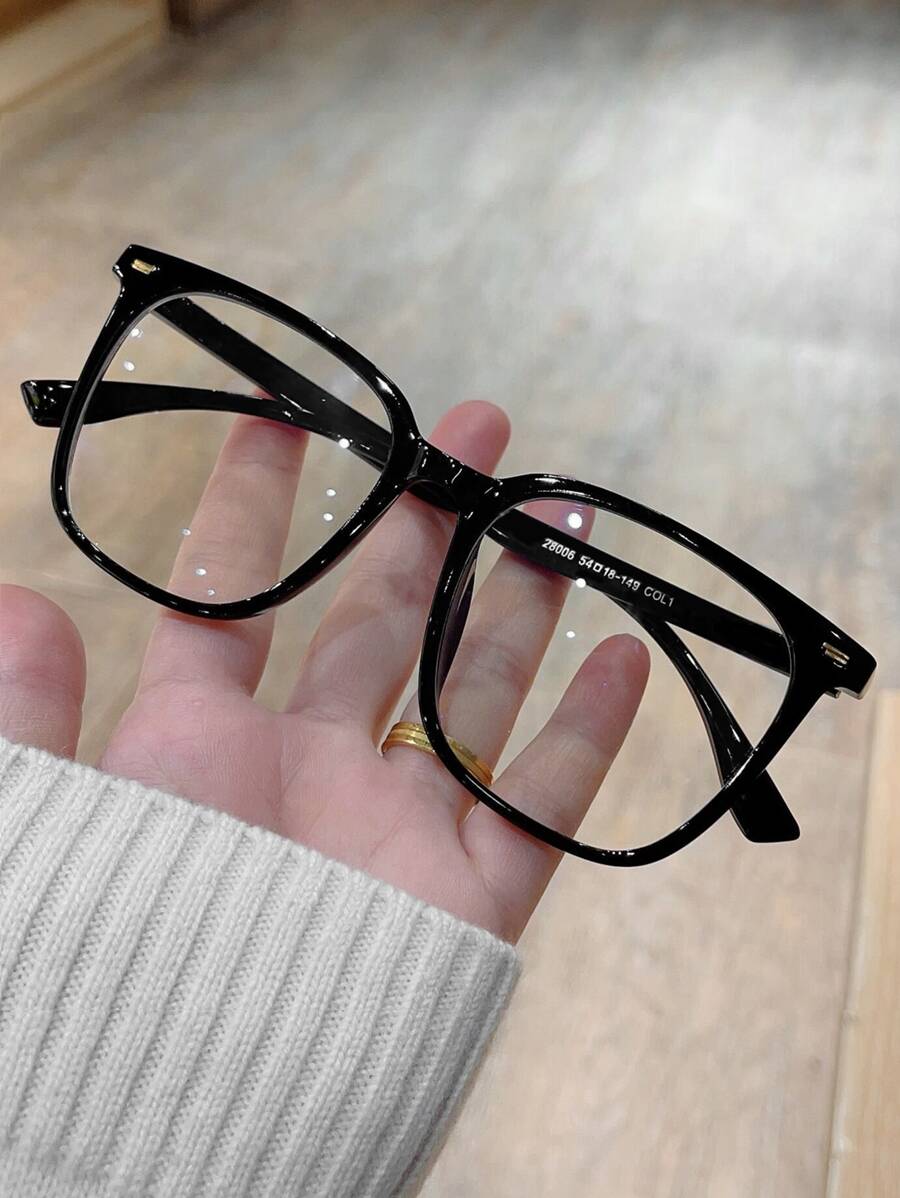 1 par de gafas cuadradas con montura negra para lucir en la calle ...