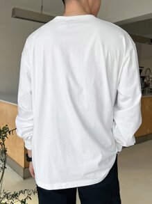 DAZY Men Cotton Solid Drop Shoulder Tee | SHEIN USA