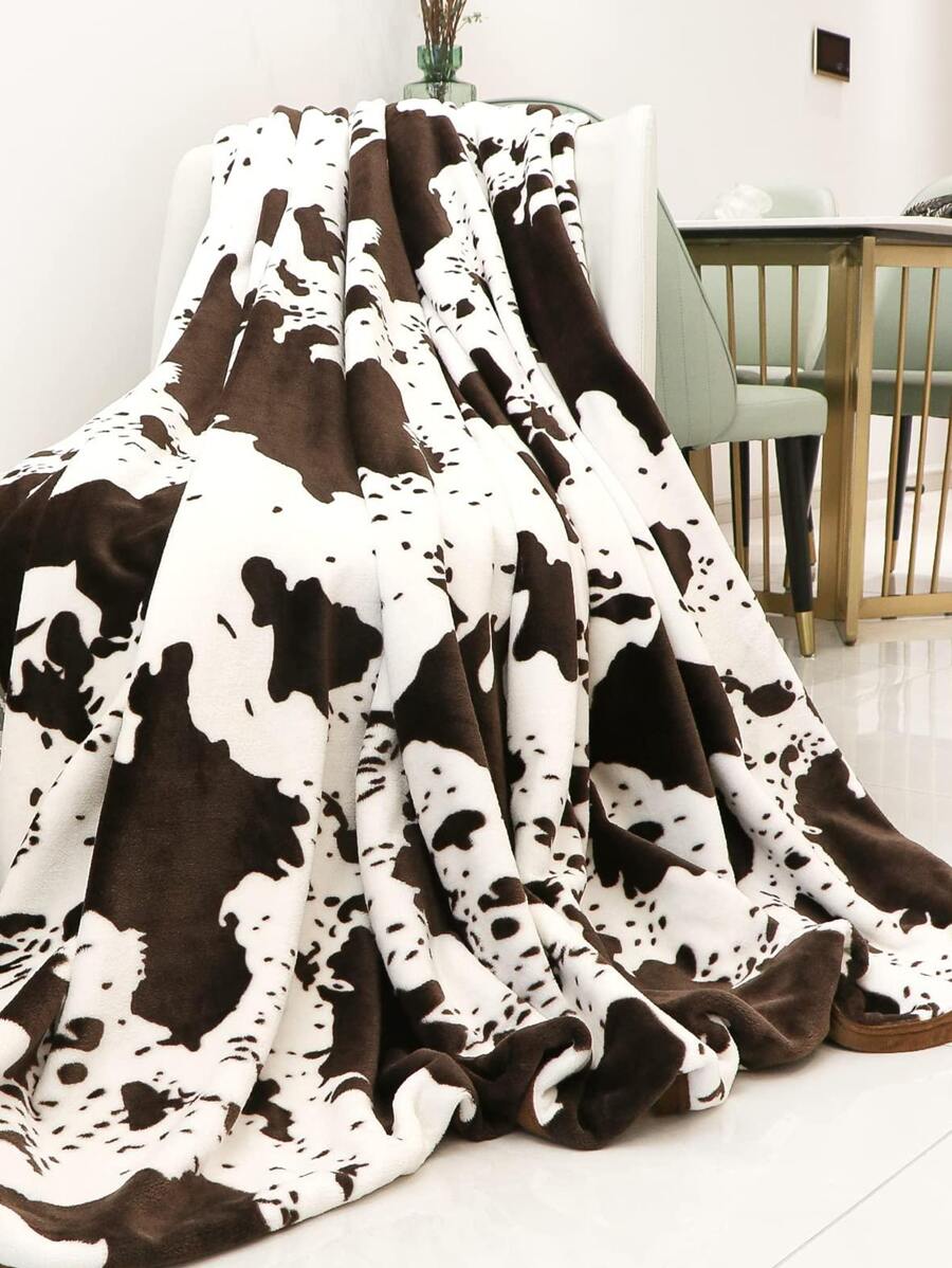 1pc Cow Pattern Throw Blanket | SHEIN USA