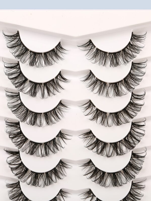 1box Individual False Eyelashes, 7 pairs of 15mm segmented cross ...
