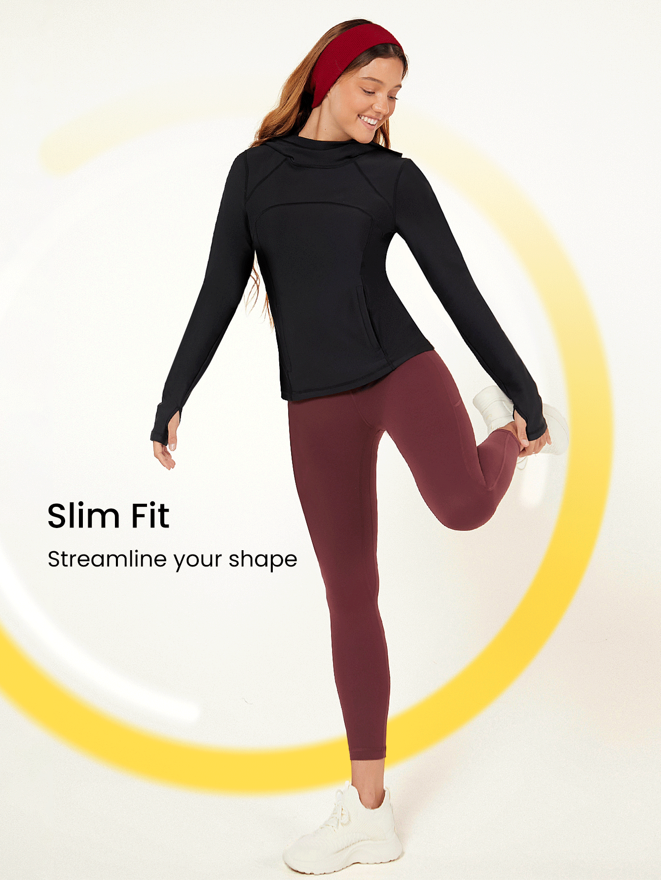 GLOWMODE AirPlush Zip Pocket Hoodie Top | SHEIN USA