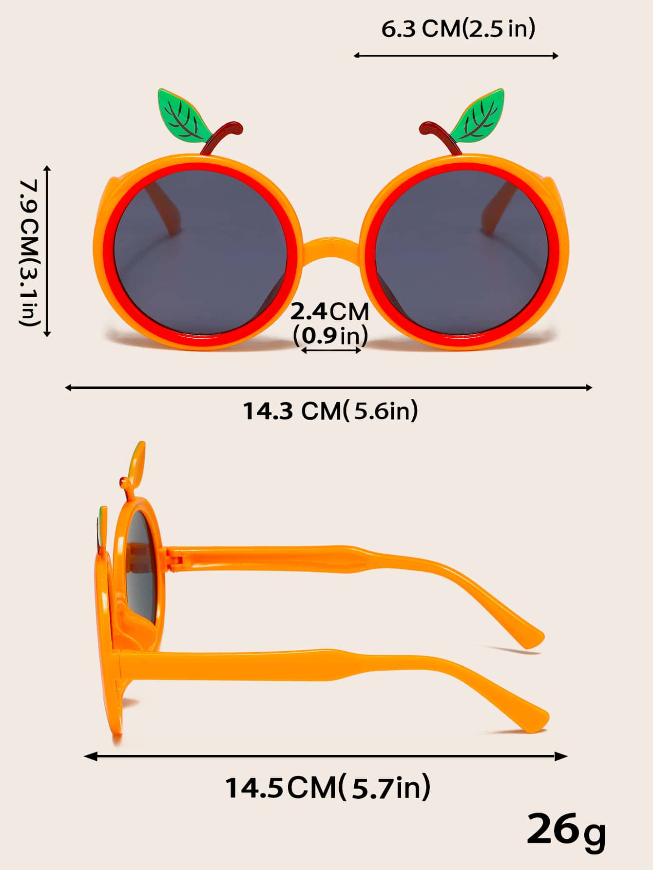 Orange Design Fashion Glasses Shein Usa
