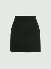 SHEIN MOD Contrast Trim Button Front Skirt | SHEIN USA