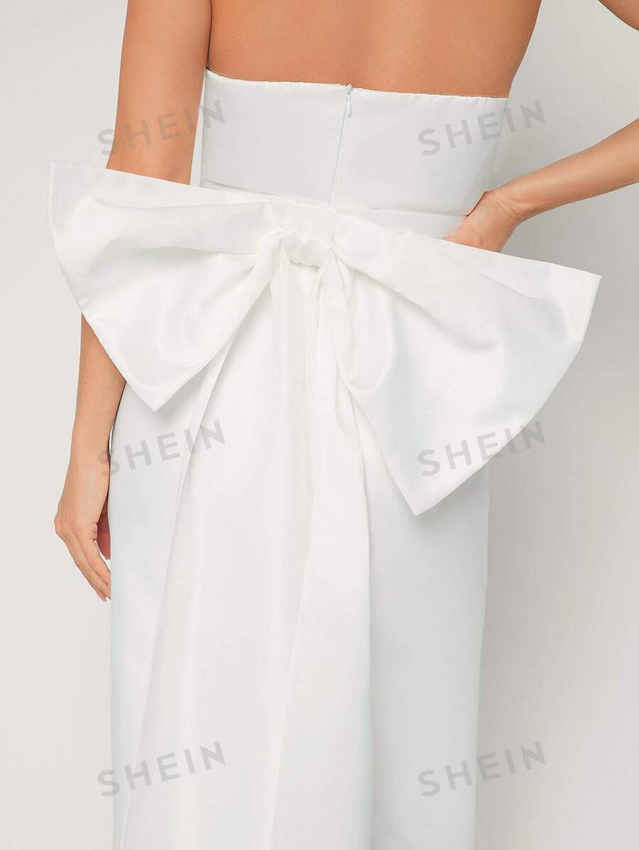 SHEIN Belle Vestido de casamento sólido tubo | SHEIN Brasil