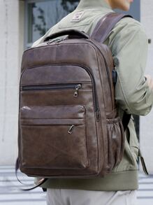 Men Charging Port Design Laptop Backpack | SHEIN USA