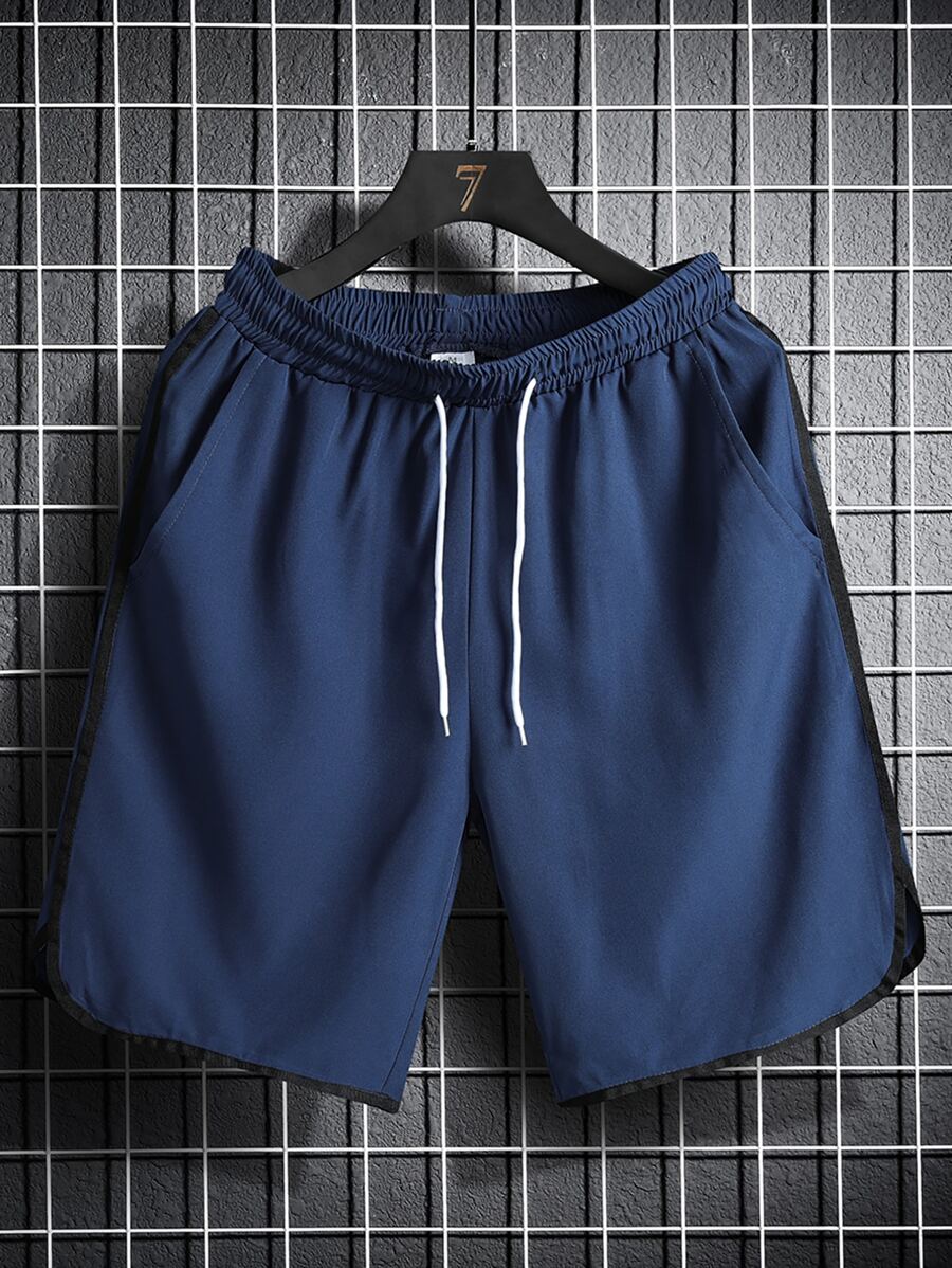 Manfinity Men Drawstring Waist Contrast Side Seam Shorts | SHEIN USA