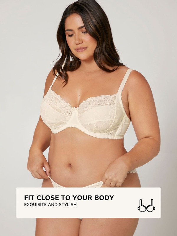 Luvlette Full Coverage Unlined Lace Bra Shein Usa