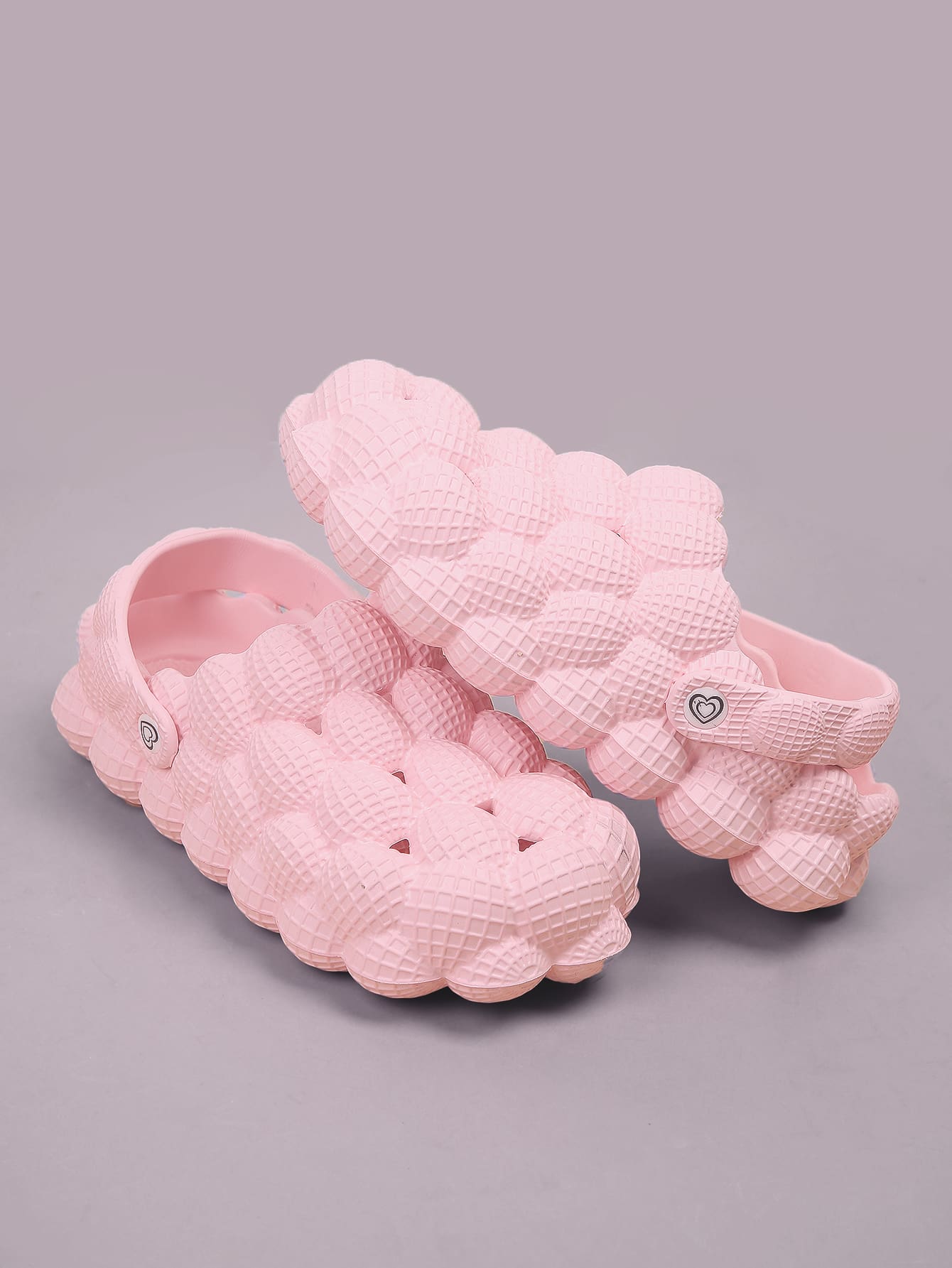 Heart Embellished Closed Toe Bubble Clogs | SHEIN USA