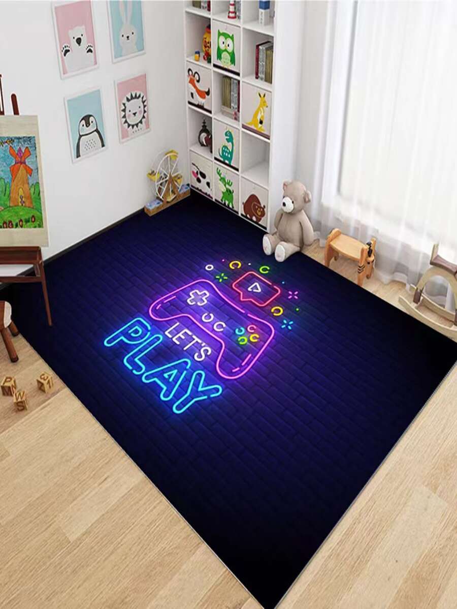 1pc Gaming Rug, Living Room Gamepad Polyester Carpet, Bedroom ...
