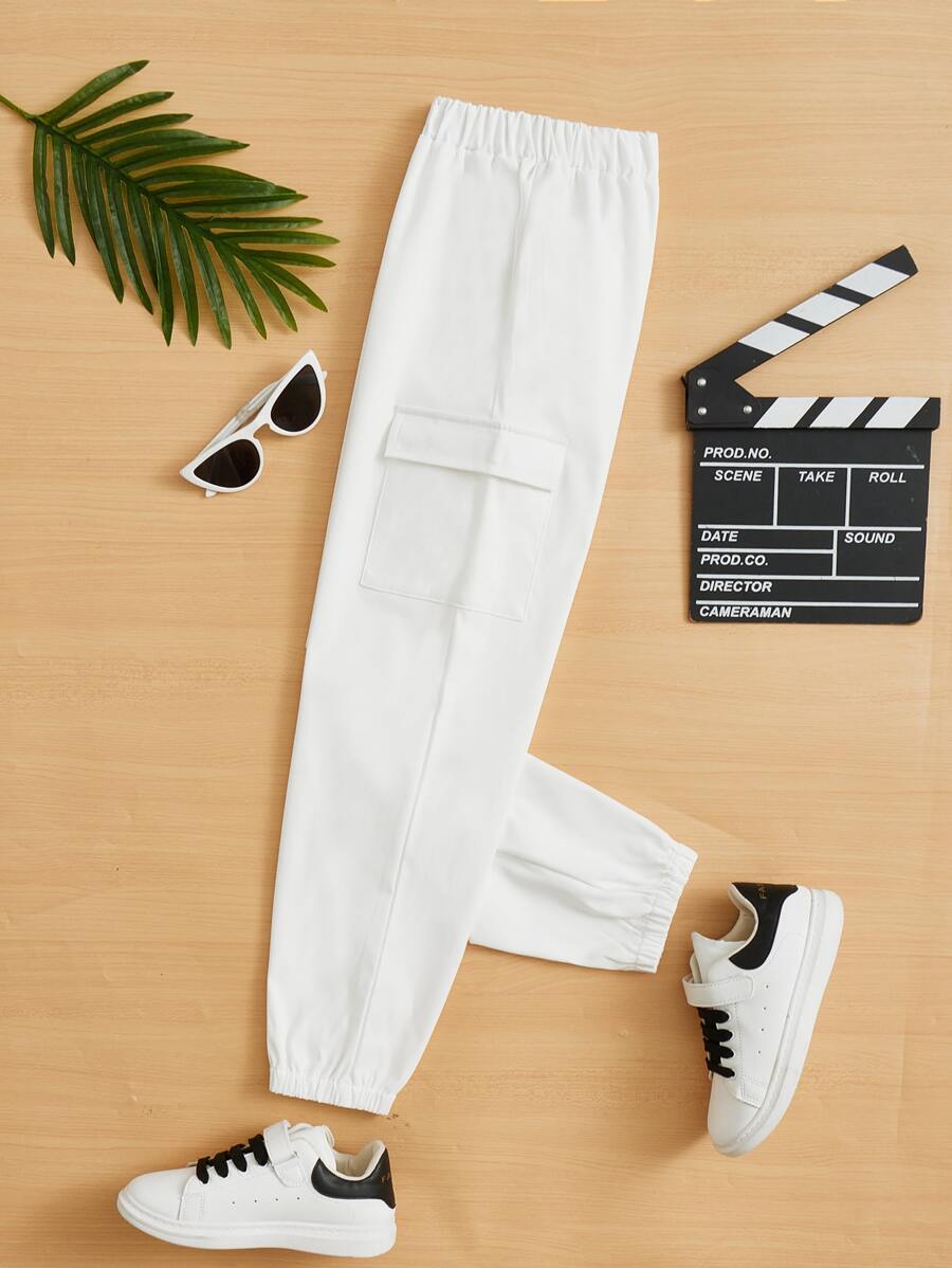 SHEIN Tween Boy Flap Pocket Side Cargo Pants | SHEIN USA