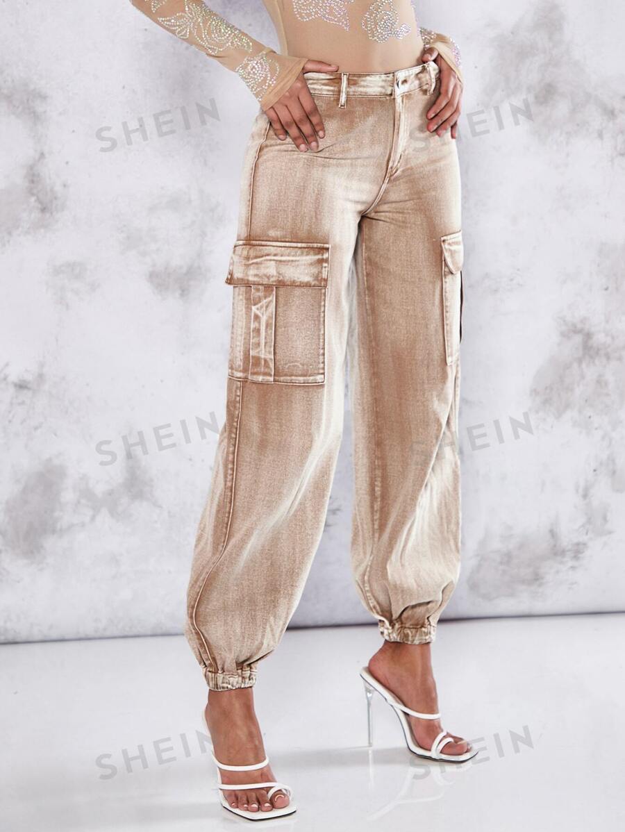 SHEIN BAE Flap Pocket Cargo Pants | SHEIN USA
