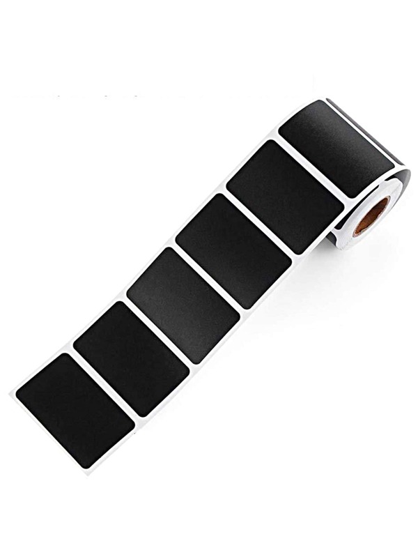 120pcs PVC Label Sticker, Black Rectangle Gift Tag Label Sticker For ...