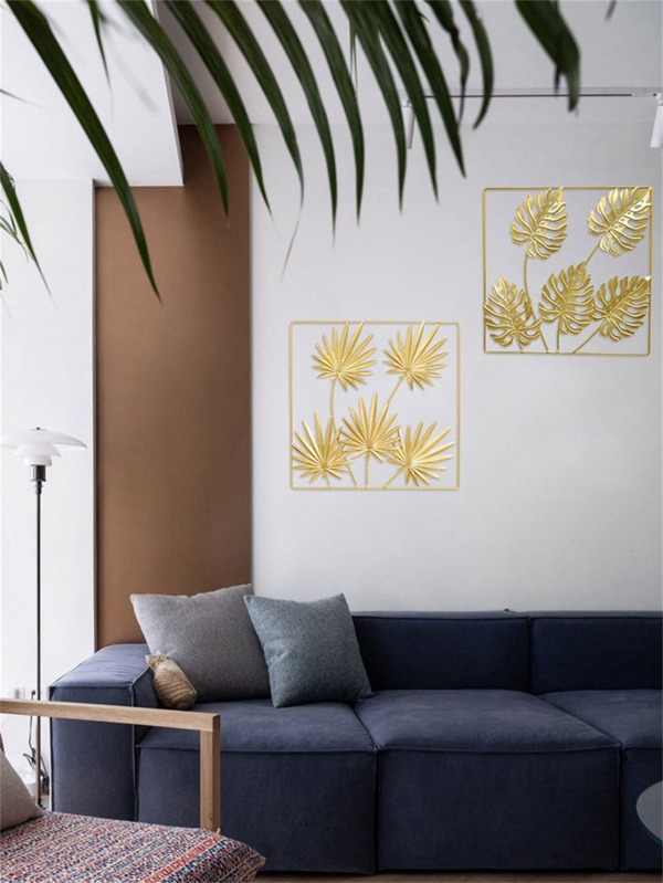2pcs Tropical Leaf Design Wall Hanging | SHEIN USA