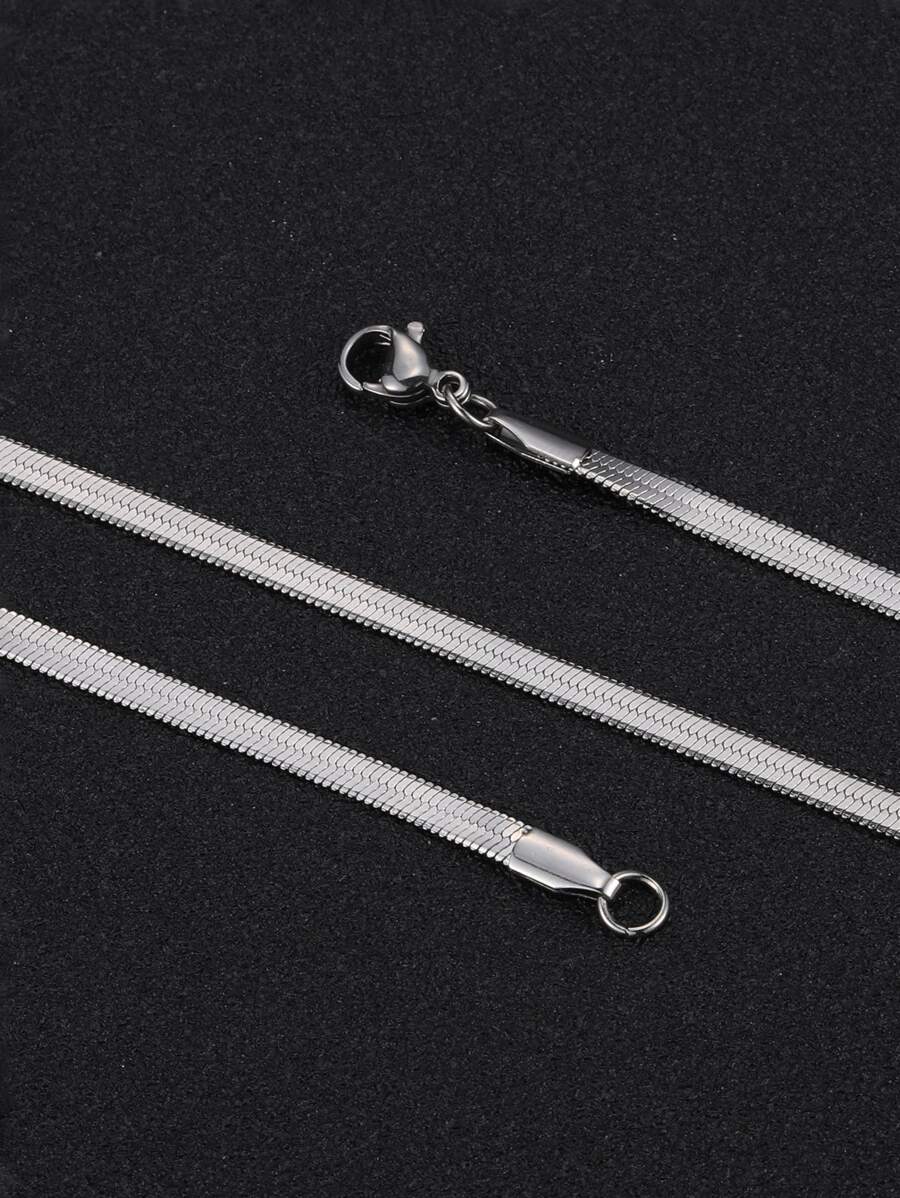 1pc Stainless Steel Blade Shaped Link Chain Necklace Collarbone Chain ...