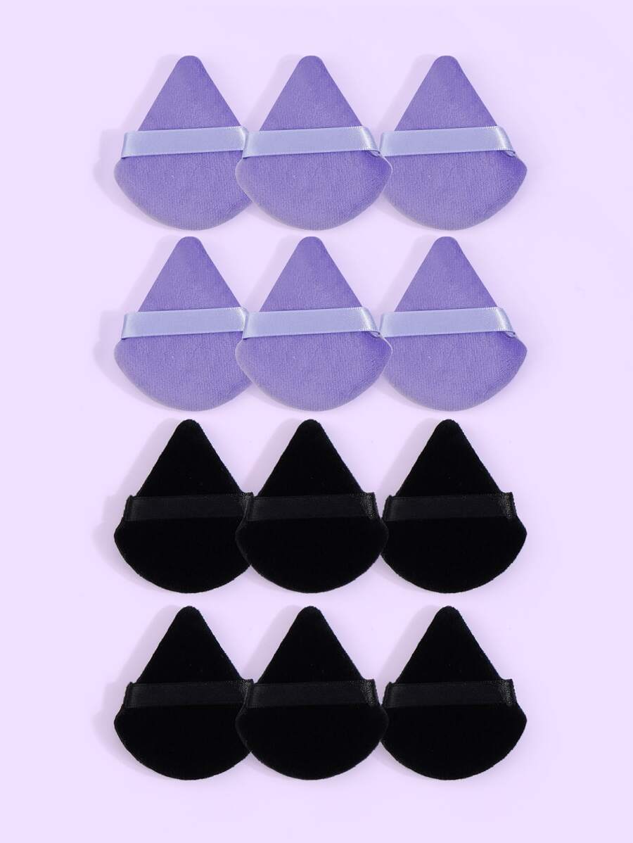 12Pcs Powder Puff Face Soft Triangle Makeup Tool Loose Powder Body ...