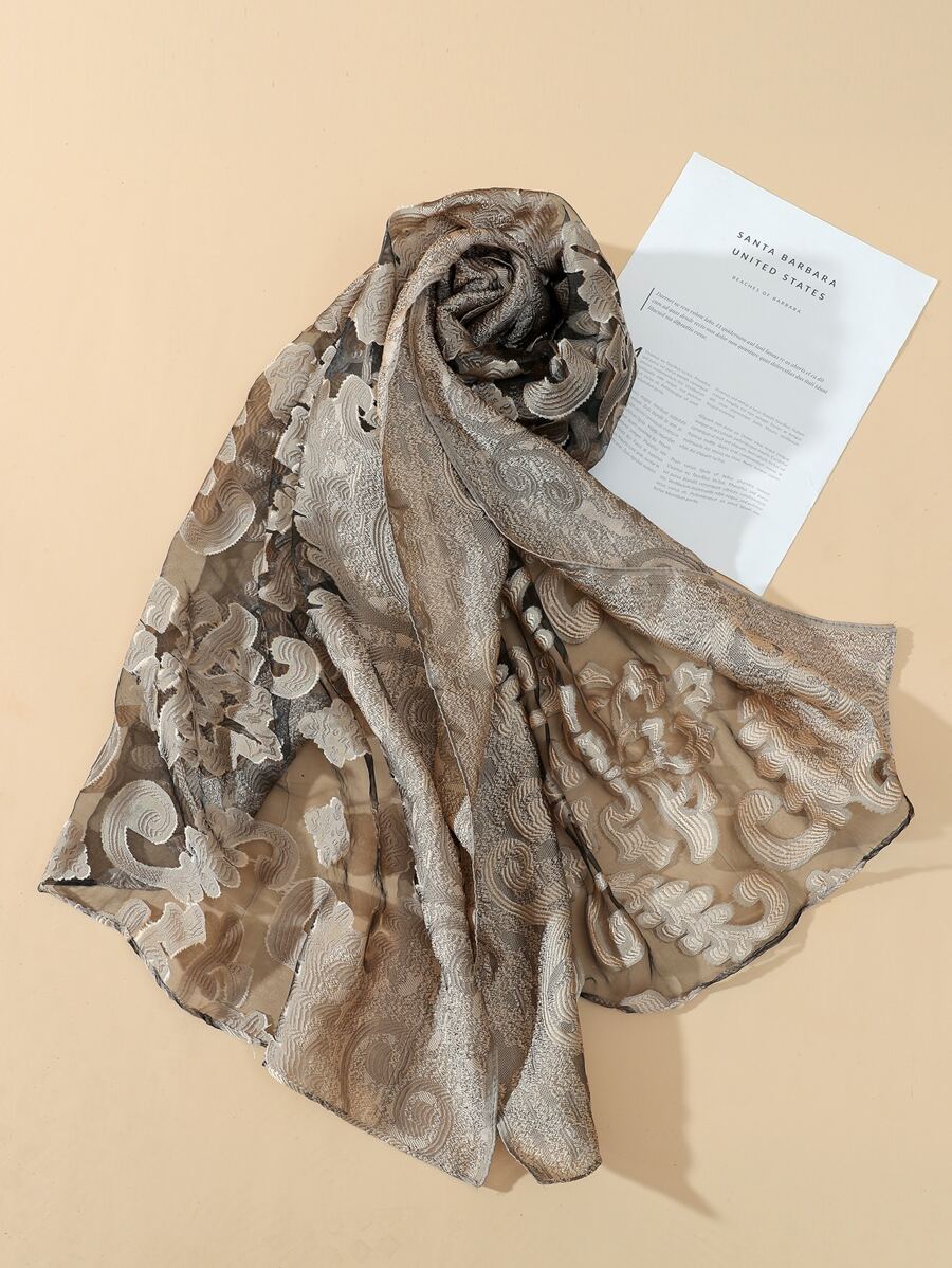 Floral Embroidered Scarf | SHEIN USA