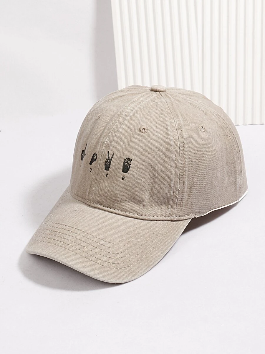 Letter & Hand Pattern Baseball Cap | SHEIN USA