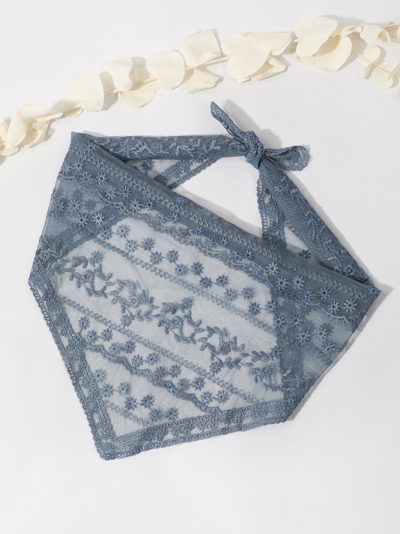 Floral Embroidered Triangular Scarf | SHEIN USA