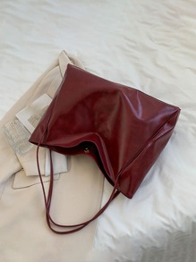 Vintage Retro Minimalist Shoulder Tote Bag | SHEIN UK