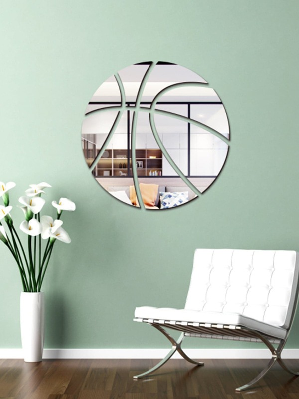 Basketball Design Mirror Wall Sticker | SHEIN