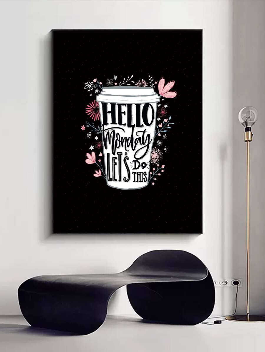 Slogan Graphic Wall Painting, Modern Wall Art Print, Artwork For Living ...