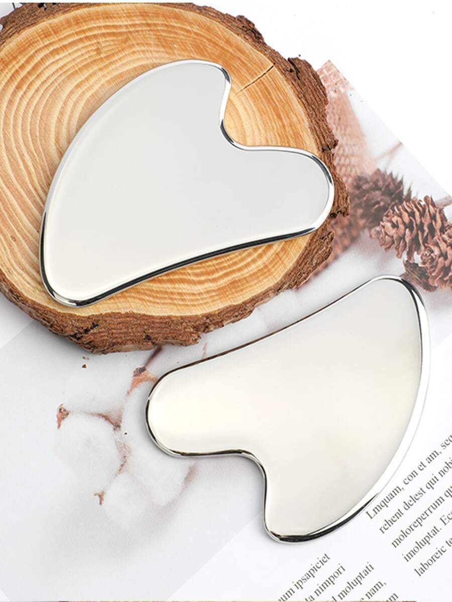 1pc Stainless Steel Gua Sha Facial Massage Tools Metal Face Gua Sha Tool Tighten Skin Heart