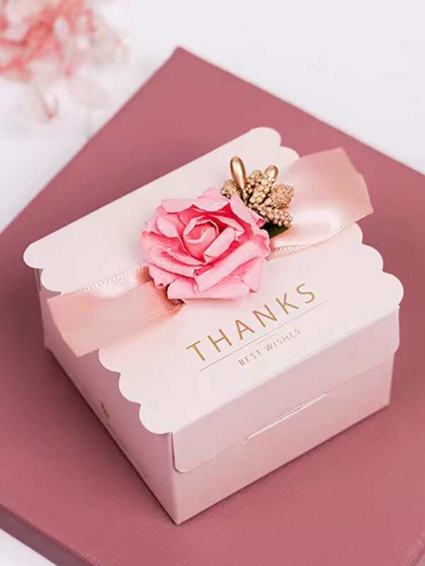 5pcs Letter Graphic Flower Decor Gift Box | SHEIN UK