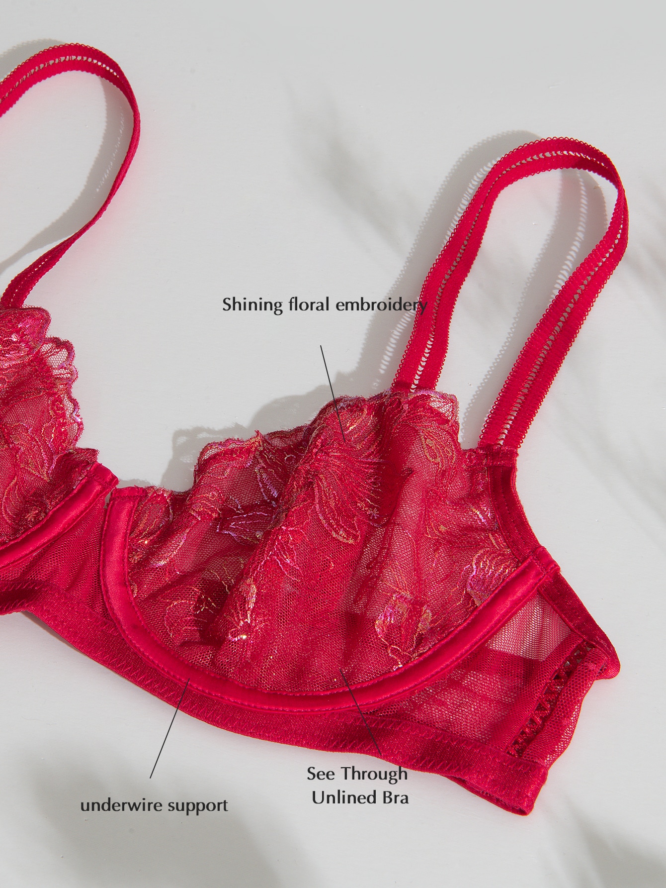 Floral Lace Underwire Bra | SHEIN USA