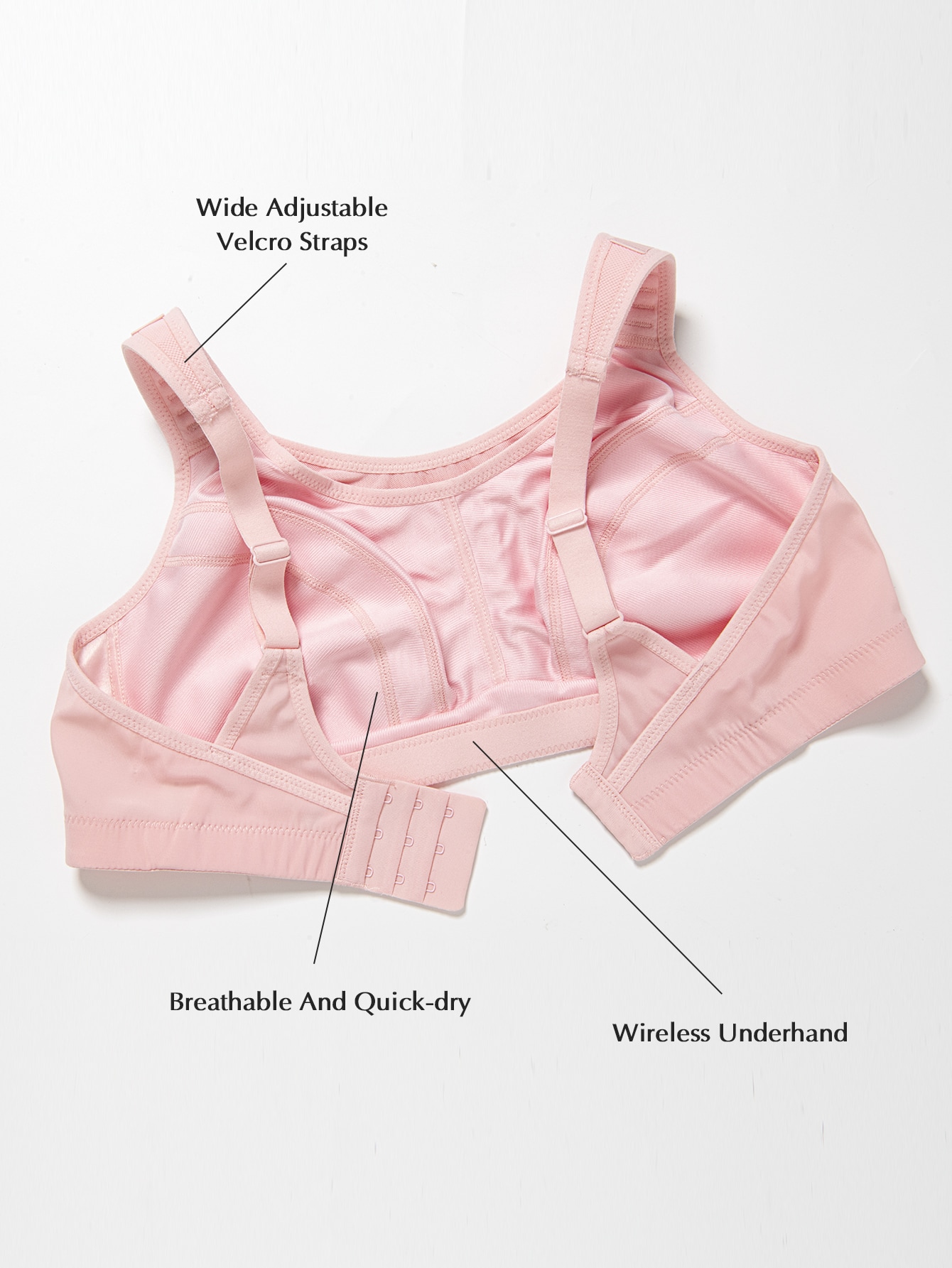 Wingslove Plus Adjustable Straps Sports Bra | SHEIN USA