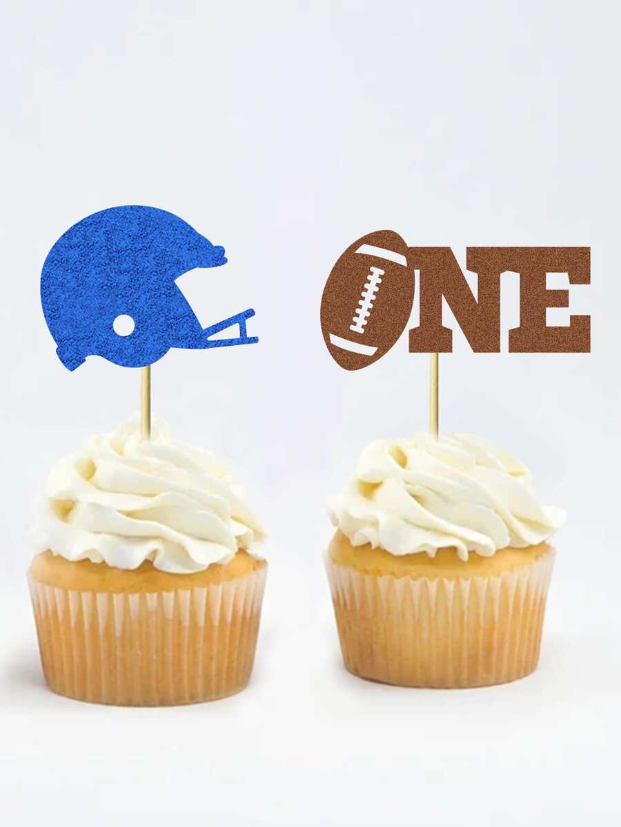 Football Helmet 1st Birthday Cake Topper, Baptism Party Dessert ...