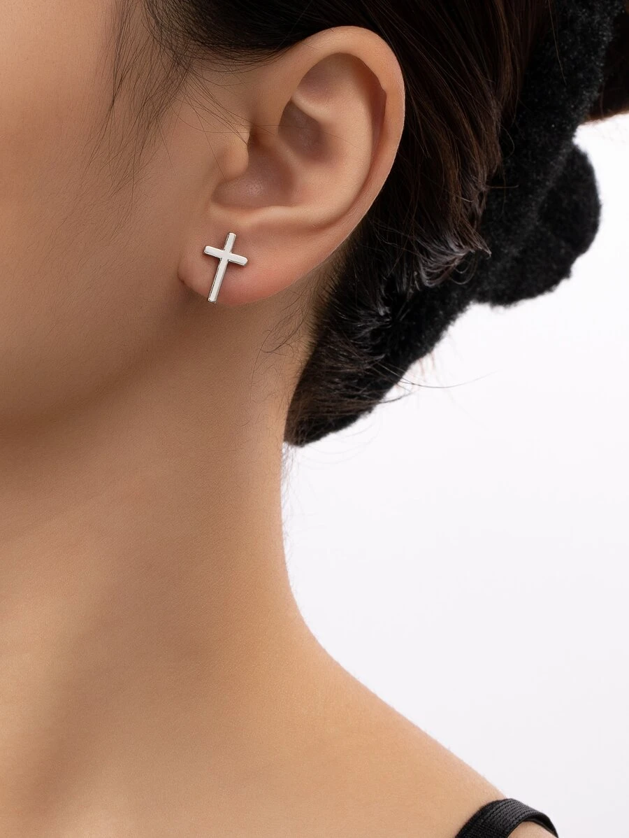 Cross Stud Earrings | SHEIN USA