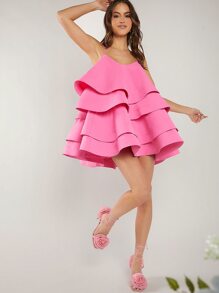 Katalyst Kouture Layered Exaggerated Ruffle Dress | SHEIN USA