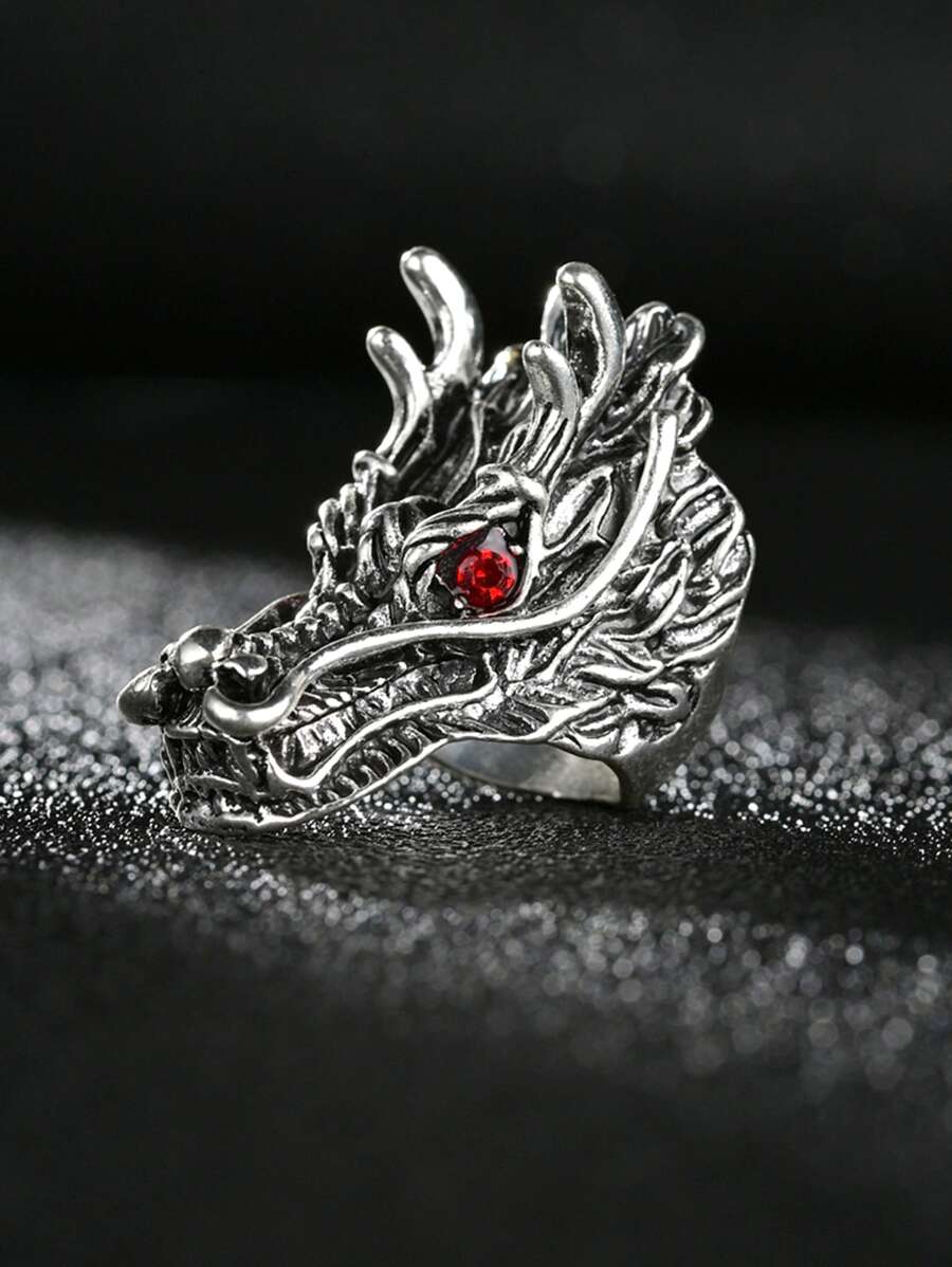 Men Chinese Dragon Design Ring | SHEIN USA
