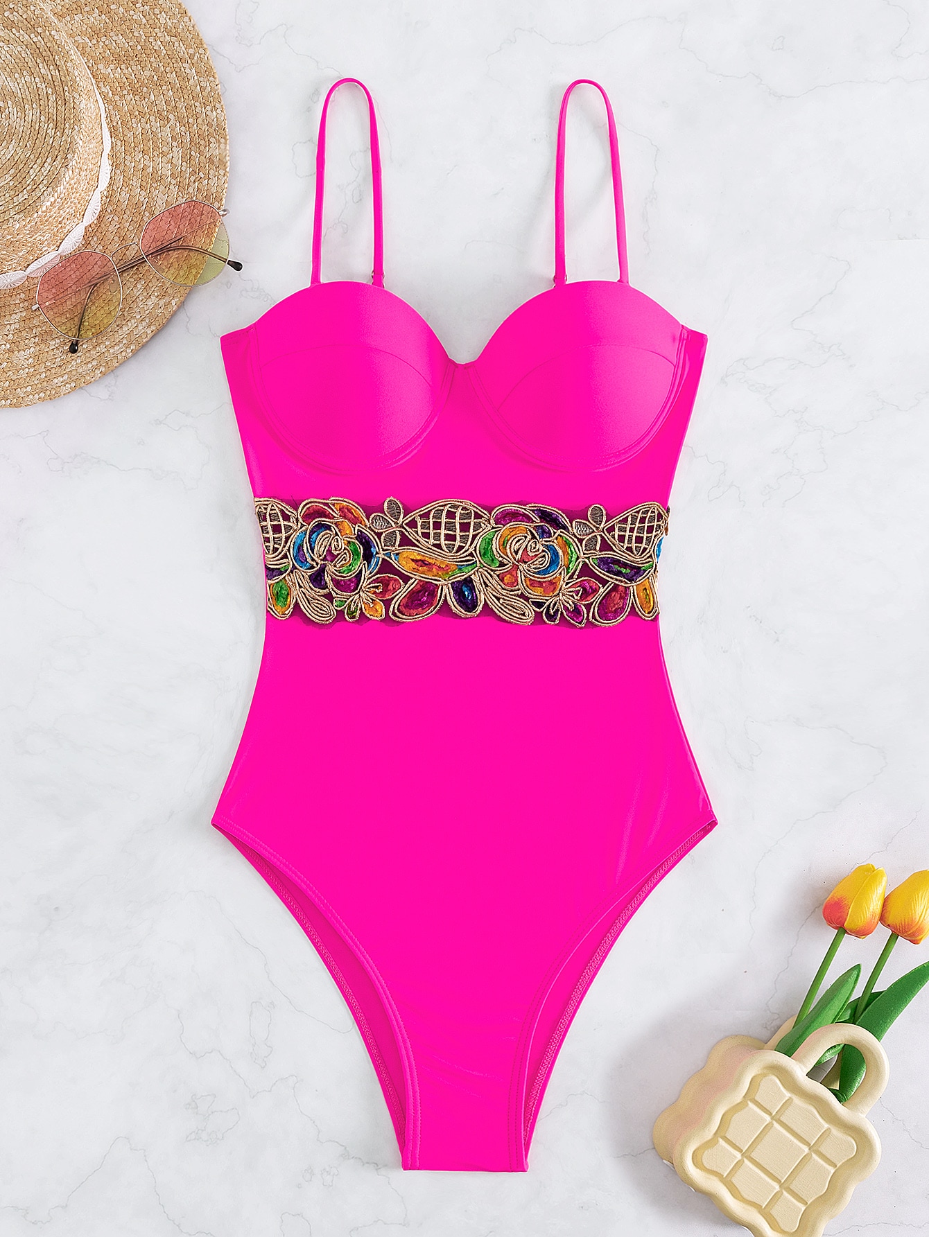 Shein Swim Bohofeel Floral Push Up One Piece Swimsuit Shein Usa