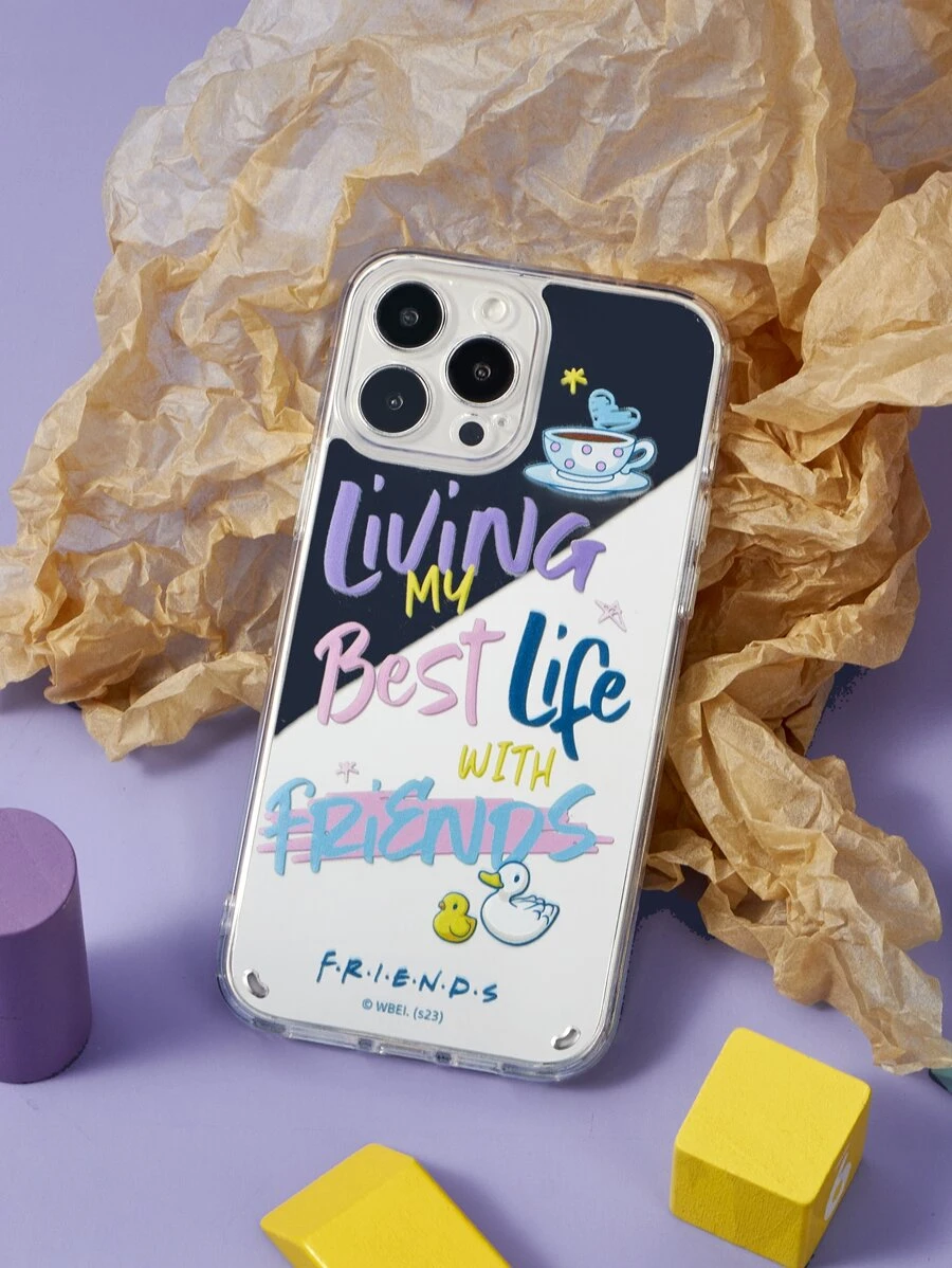 FRIENDS X SHEIN Slogan Graphic Mirror Phone Case | SHEIN USA