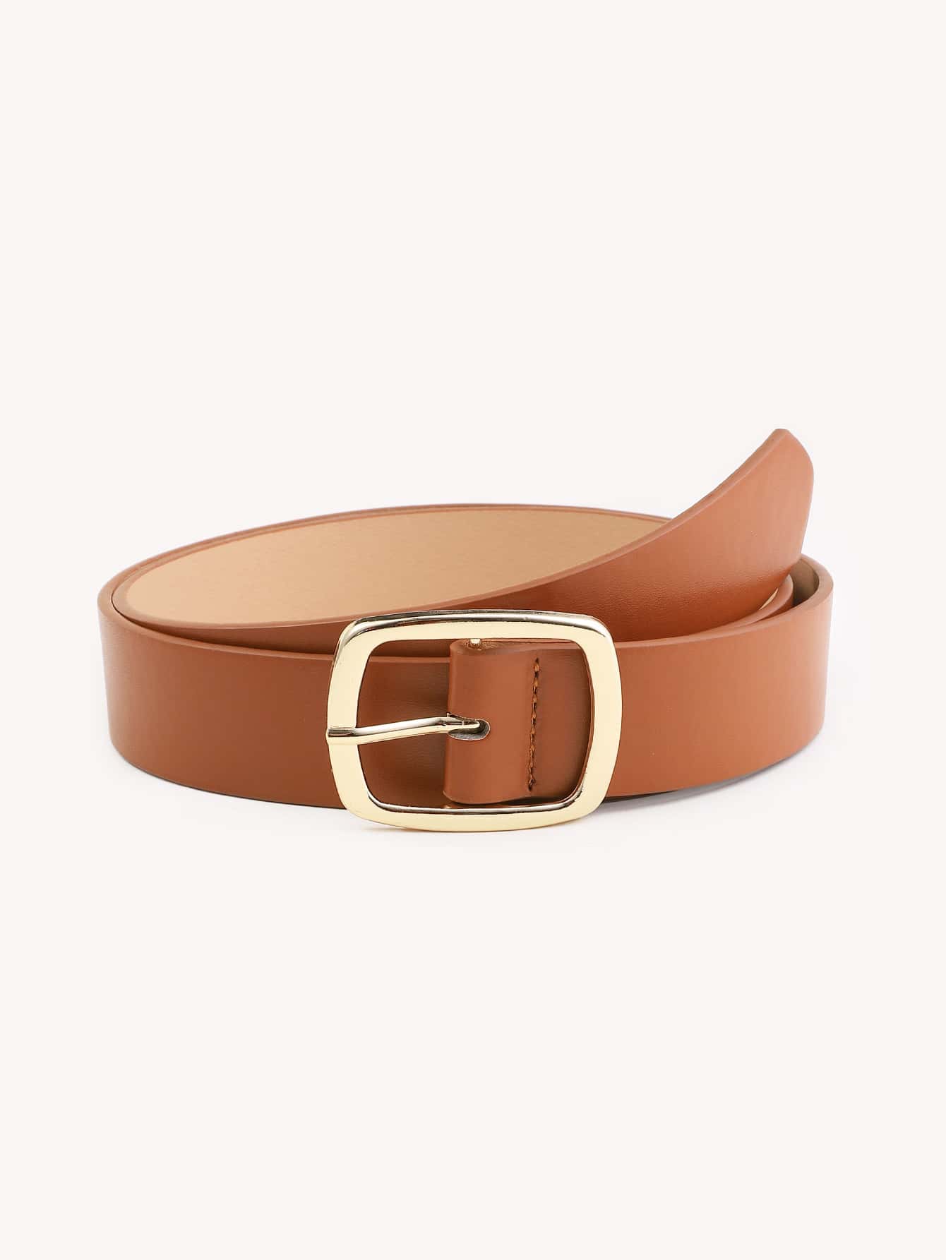 Solid Square Buckle Belt | SHEIN USA