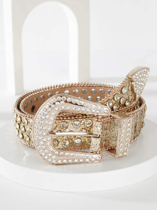 SHEIN Rhinestone Decor Belt | SHEIN USA