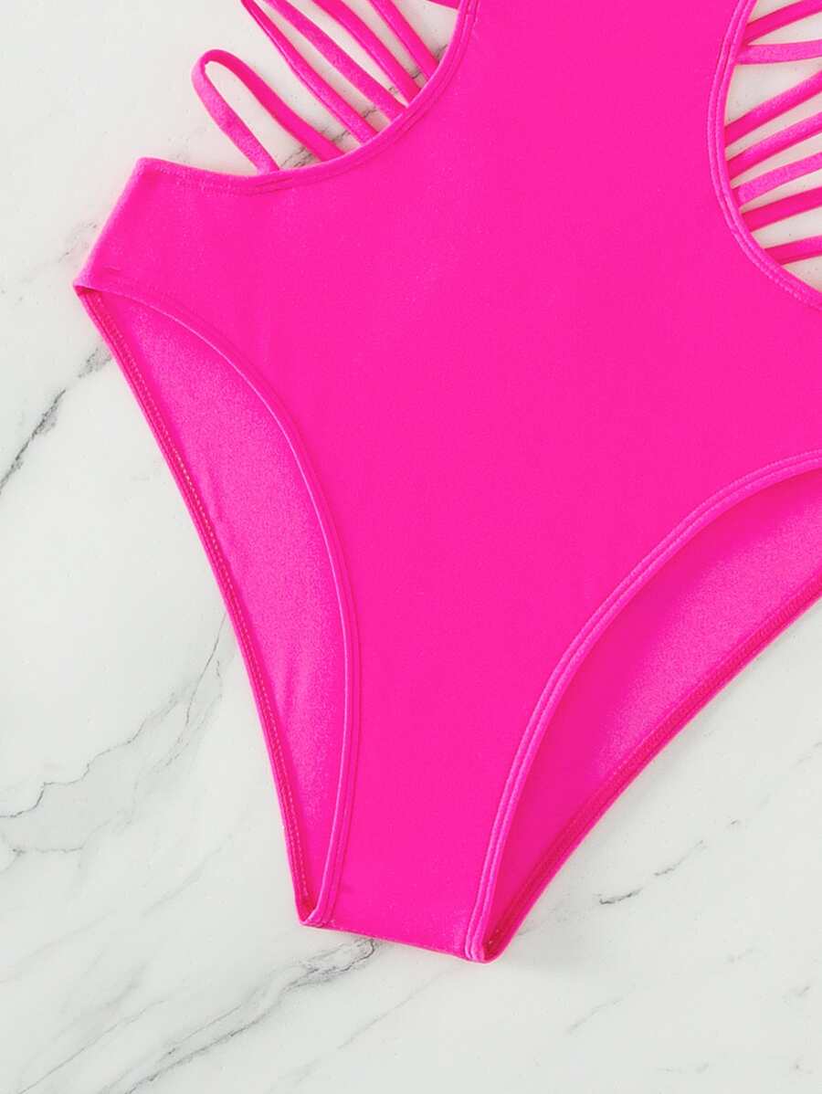 Criss Cross Push Up One Piece Swimsuit | SHEIN USA