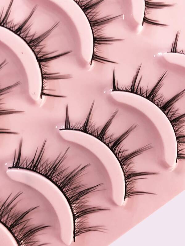 5 pairs Manga Eyelashes Natural Soft Wispy Full Strip False Eyelashes ...