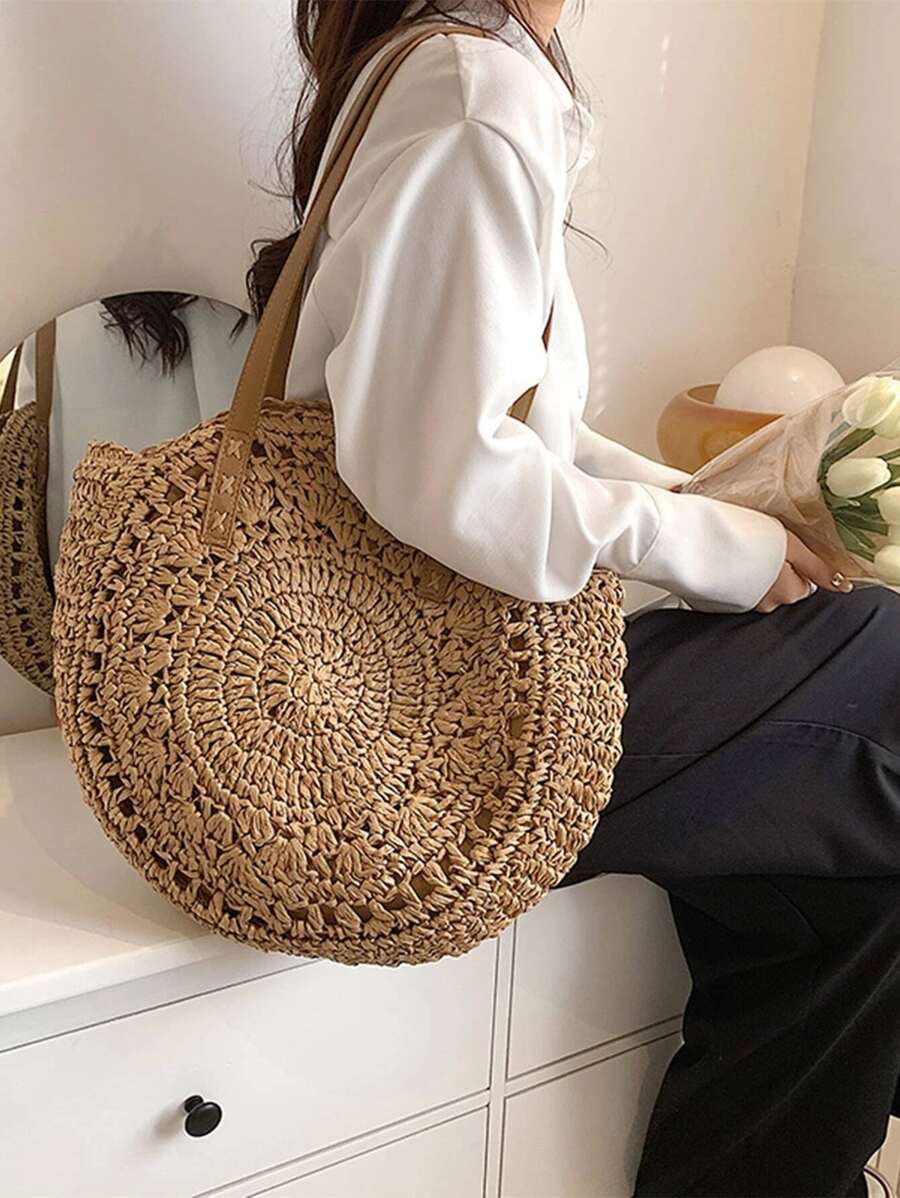 Hollow Out Straw Bag | SHEIN USA