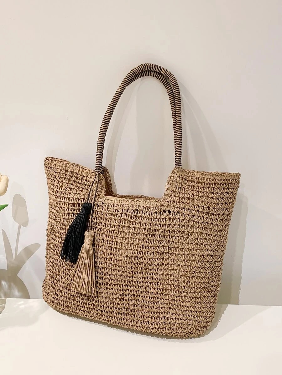 Tassel Decor Straw Bag | SHEIN USA