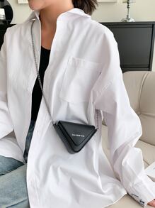 Borsa Novità Con Catena A Patella, Lettere Grafiche Minimaliste, Di ...