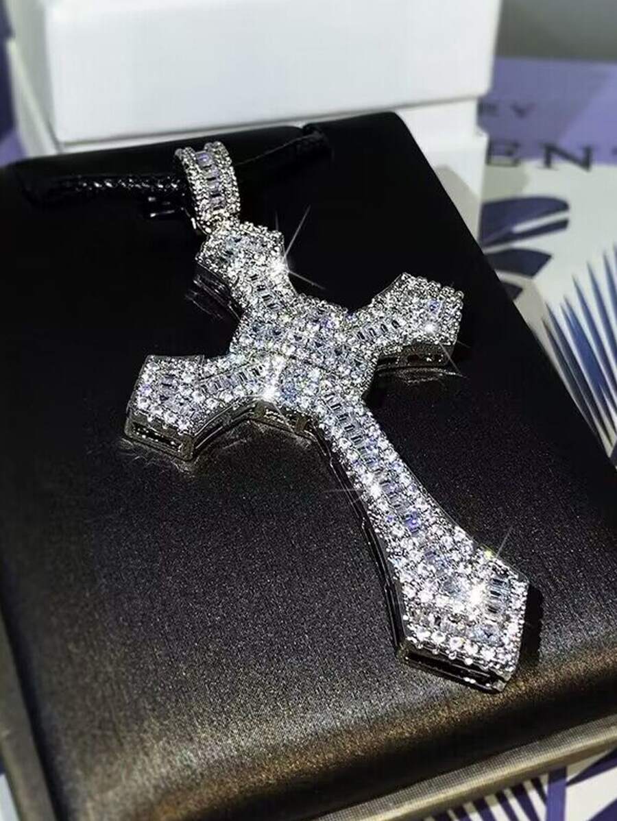 Rhinestone Cross Design Necklace | SHEIN USA