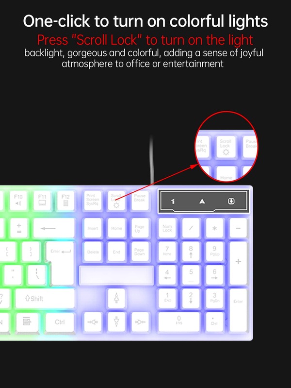 RGB Lighting Wired Mechanical Keyboard | SHEIN UK