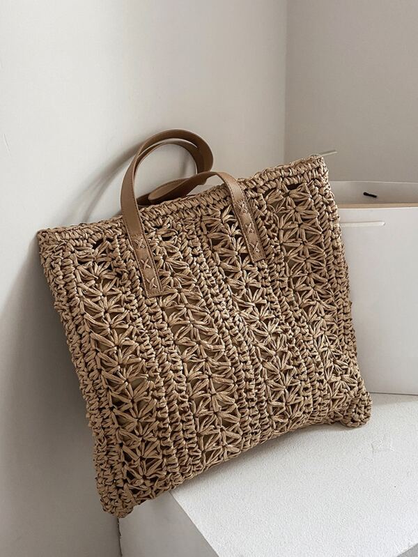 Minimalist Straw Bag,Perfect For Summer Beach Travel Vacation | SHEIN EUR