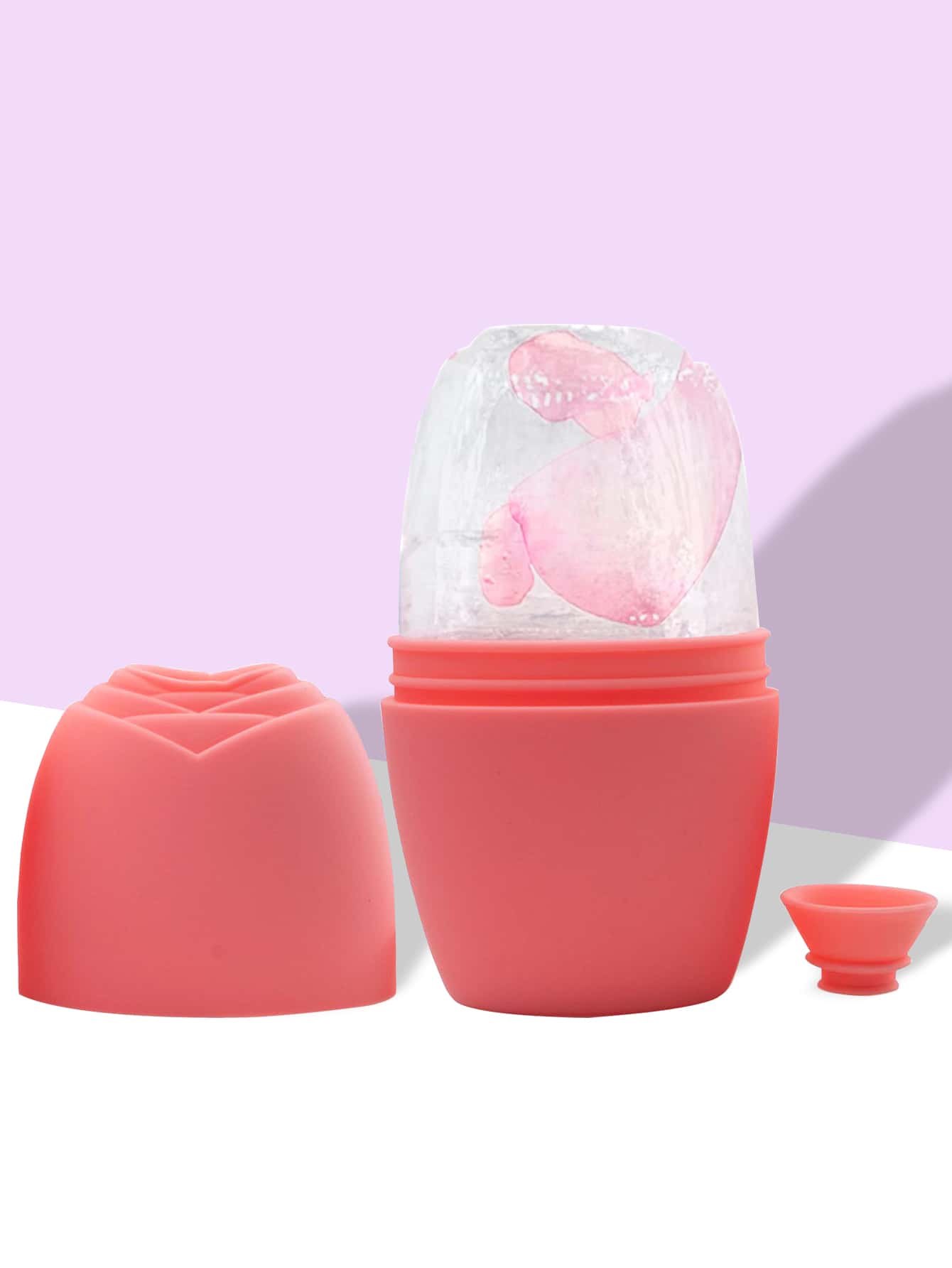 Silicone Facial Massage Ice Roller,1 Pc Silicone Facial Mask Application & Massage Ice Cube Tray ...