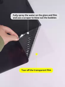 1pc PVC Window Privacy Film, Modern Plaid Pattern Non-Adhesive ...